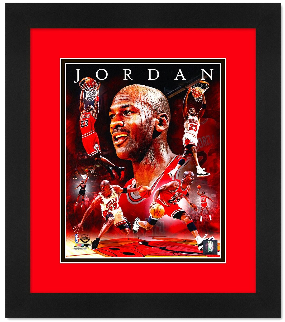 Michael Jordan Chicago Bulls collage Photo Professionally Framed 13 X16 ...