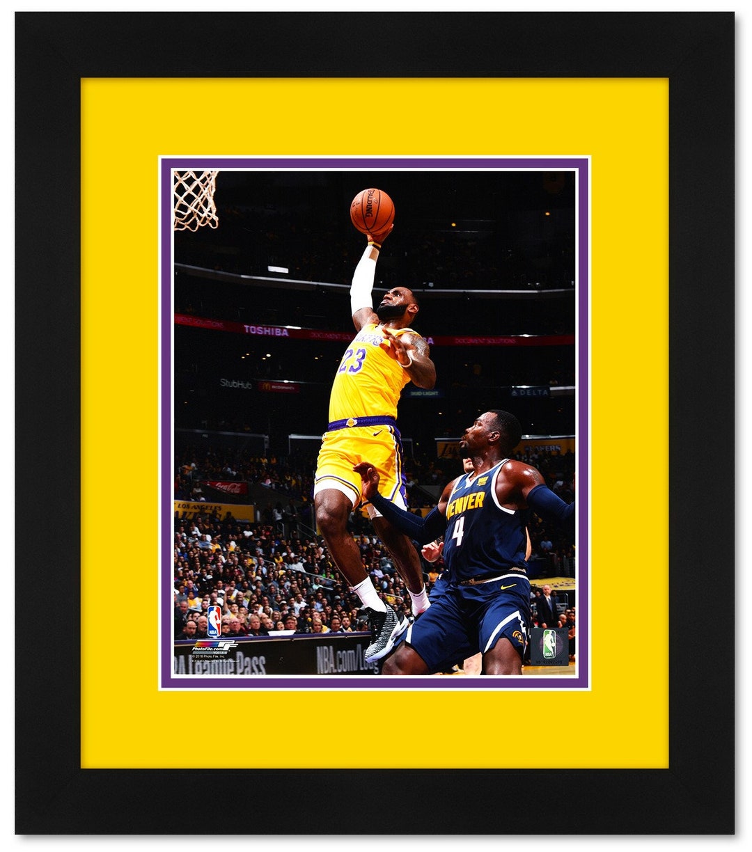Lebron James Los Angeles Lakers Photo Professionally Framed 13 X16 High ...