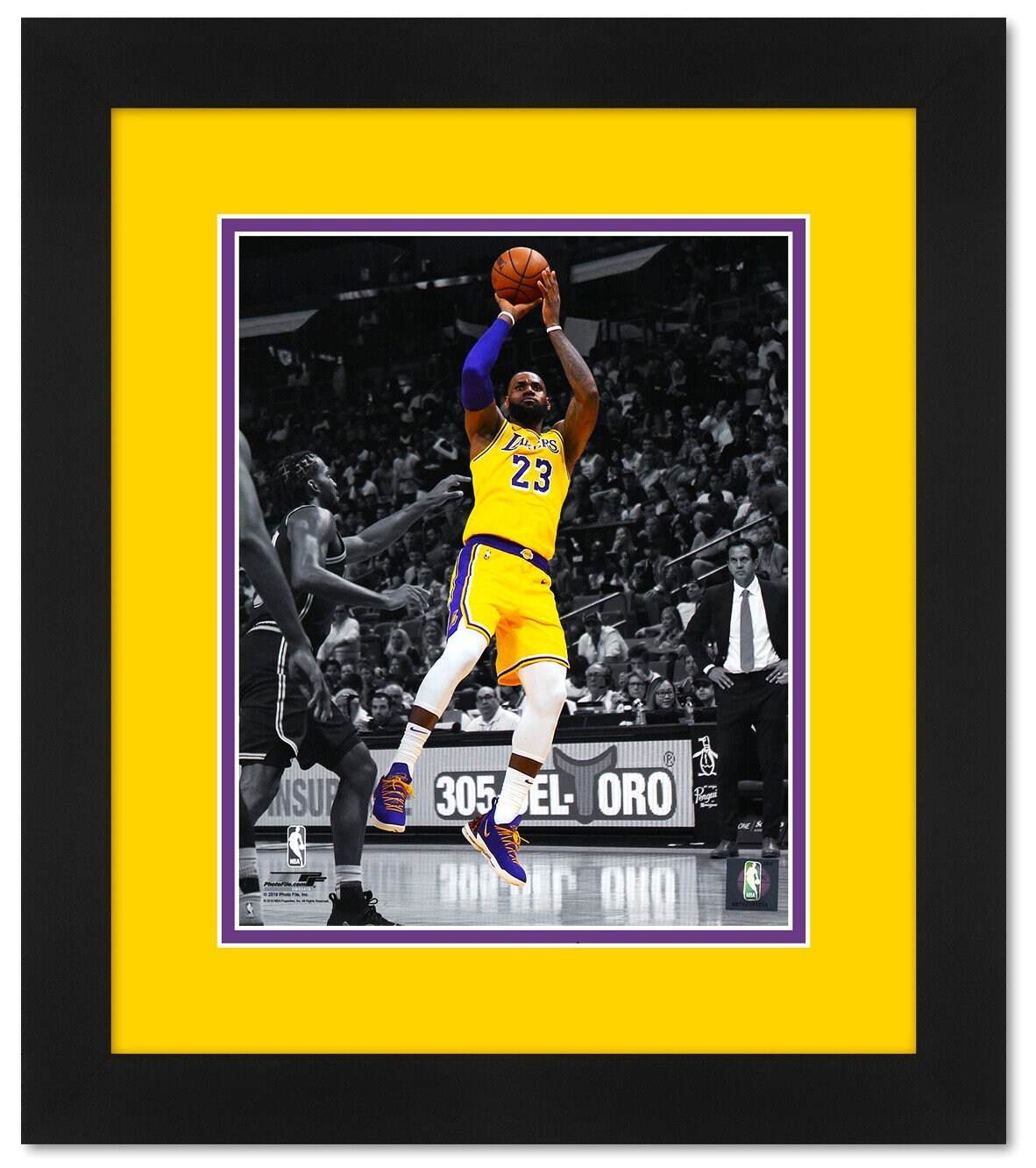 Lebron James L.A. Lakers "spotlight" Photo Professionally Framed 13 X16 ...