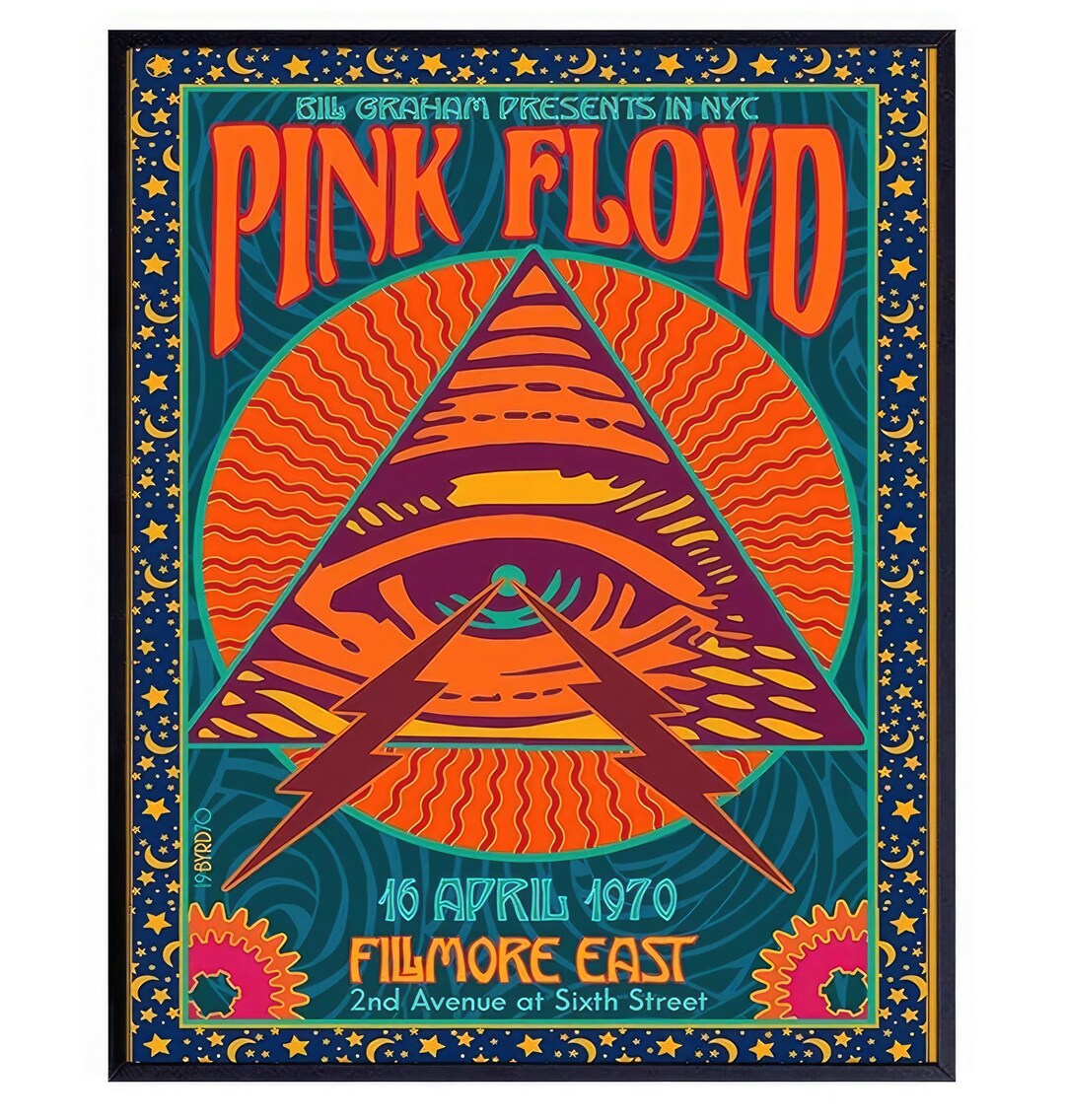 Pink Floyd Filmore East New York City April 16,1970 Concert 9"x12 ...