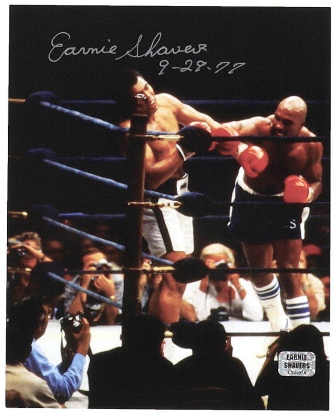 Earnie Shavers Heavyweight Champion Boxer Signed 8x10 Shavers Vs ...