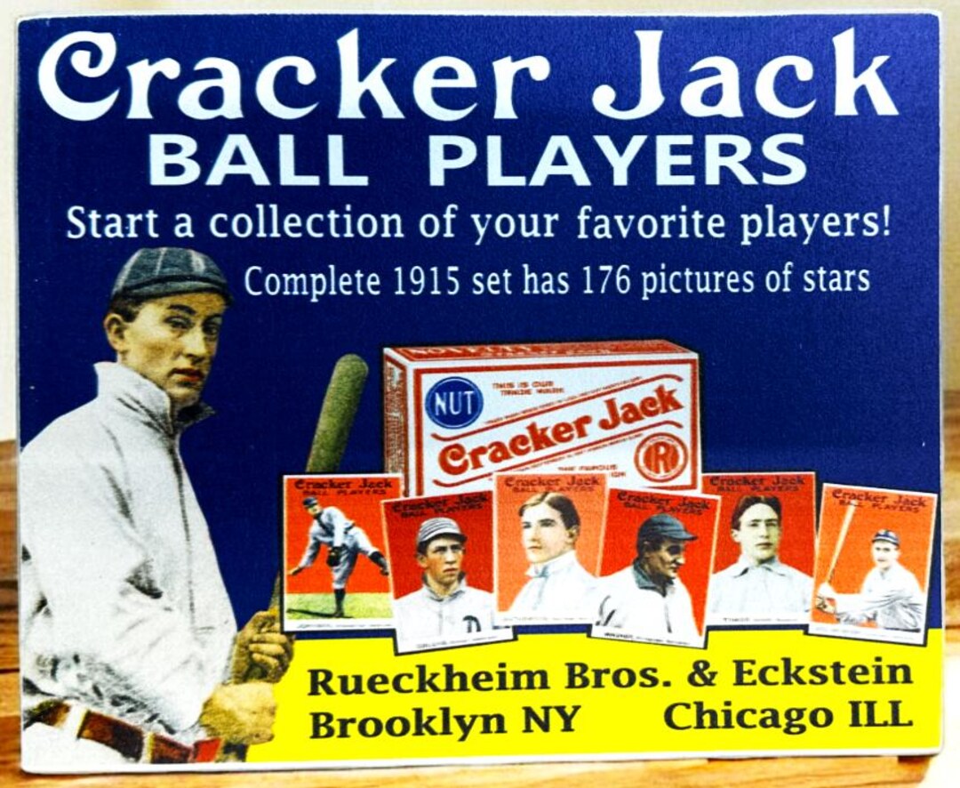 1915 Cracker Jack Ball Players With Ty Cobb 10x8 Advertisement "direct ...