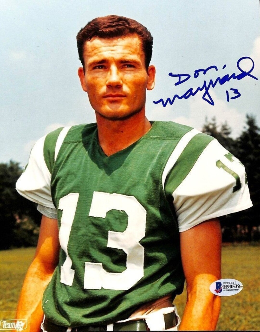 Don Maynard New York Jets and Hall of Famer Signed Vintage 8x10 Photo ...