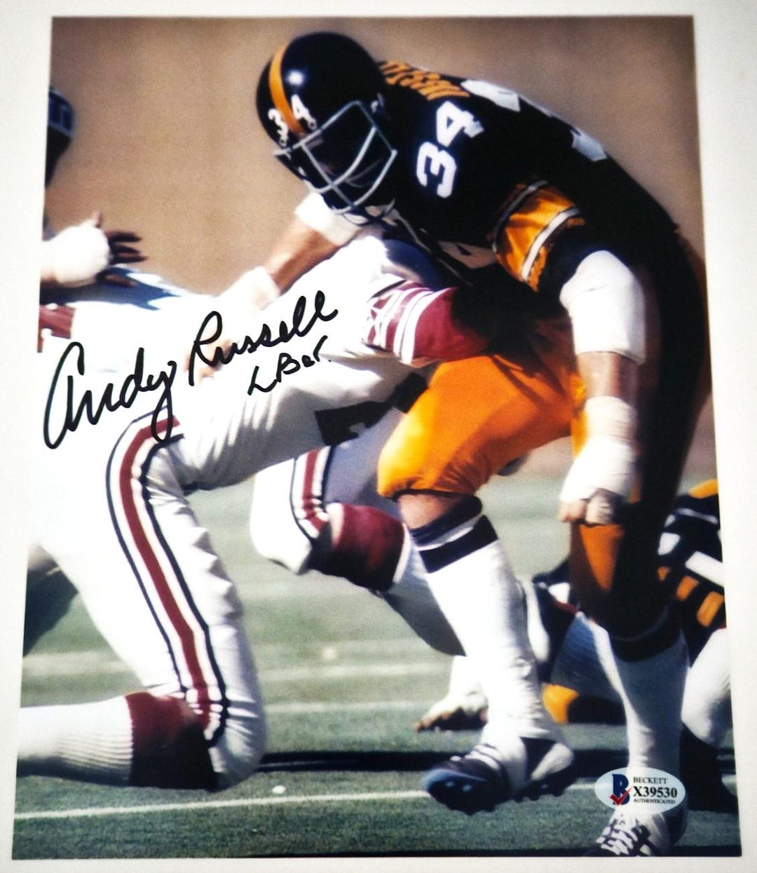 Andy Russell Pittsburgh Steelers Signed 8x10 Photo Inscribed "lber ...