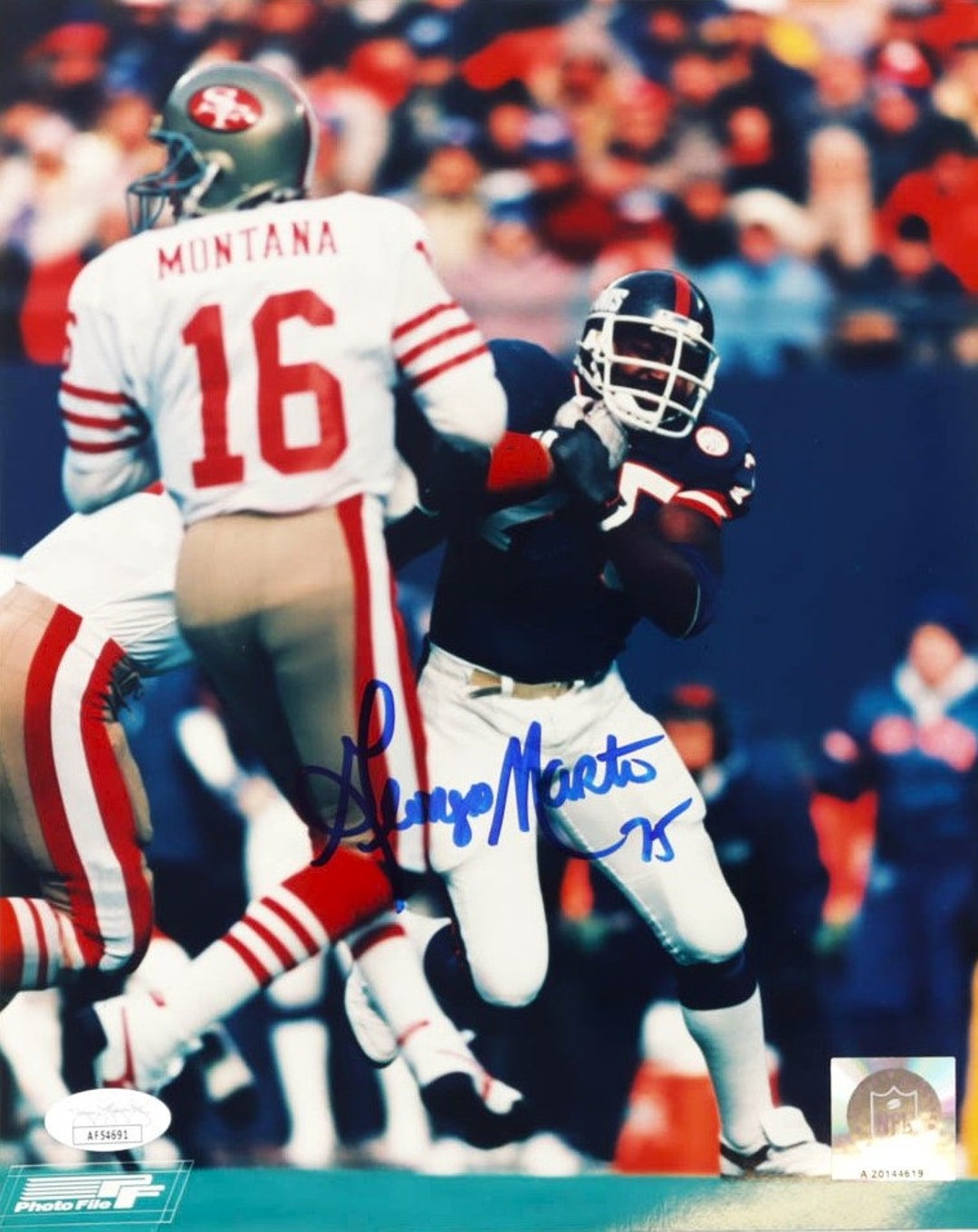George Martin New York Giants Signed Vintage 8x10 Photo (JSA)- Free ...