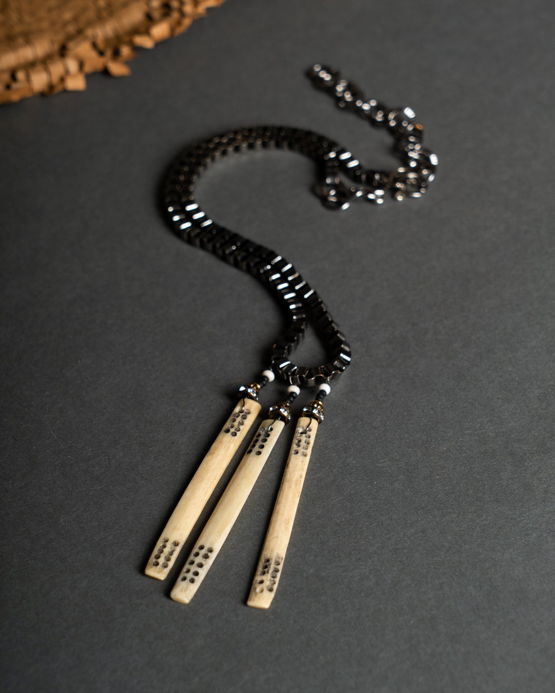 Mahjong / Mahjongg Necklace, Jewelry, Gift With Vintage Hand Carved ...