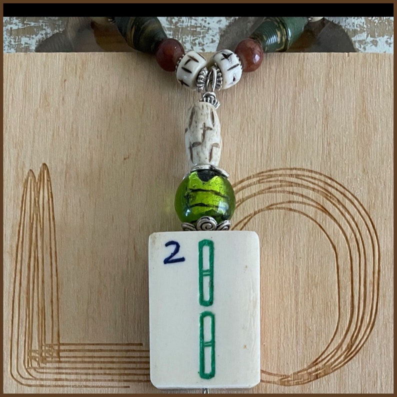 Mahjong / Mahjongg Necklace Jewelry Gift With Hand Carved - Etsy