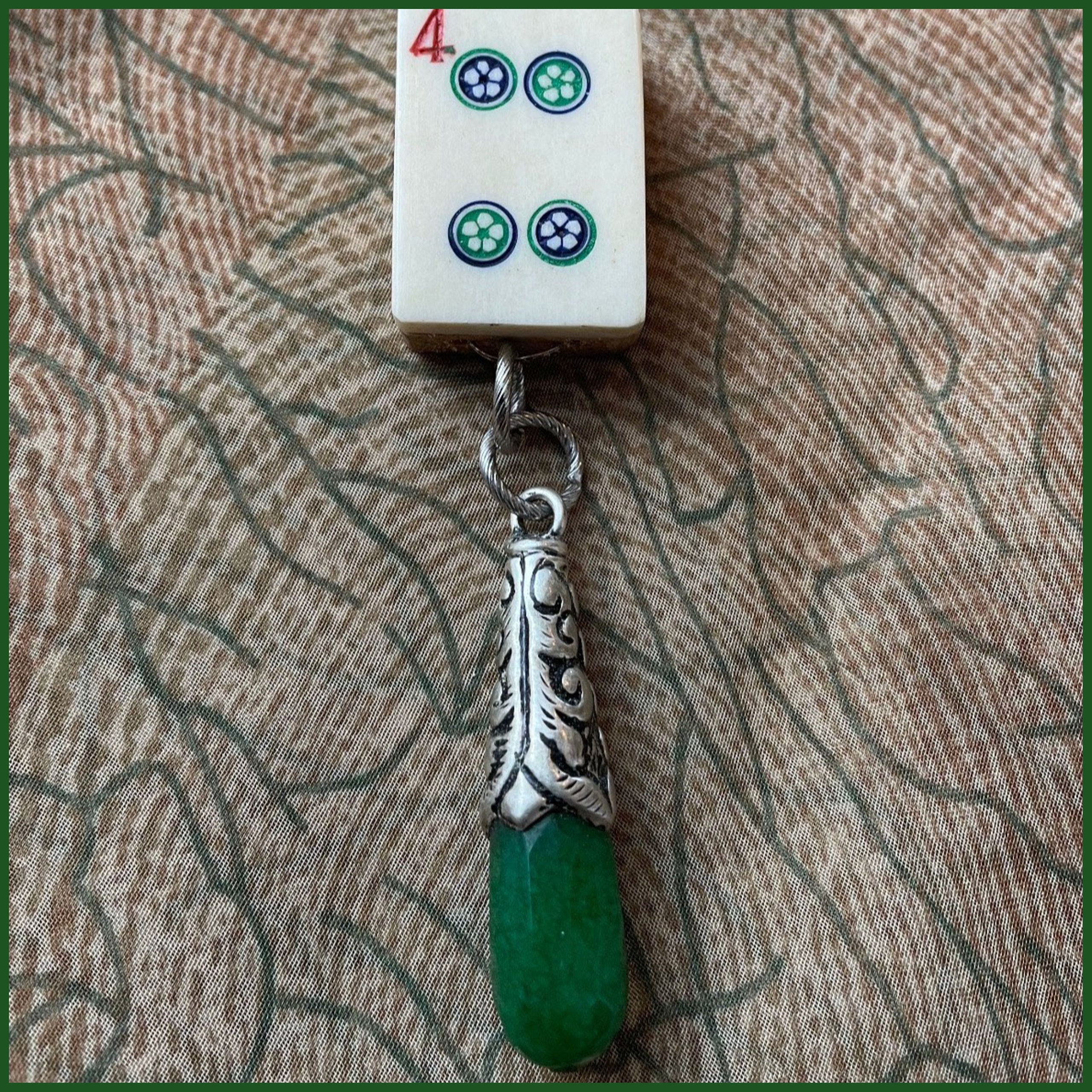 Mahjong / Mahjongg Necklace Jewelry Gift With Hand Carved, Vintage 4 ...