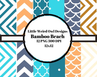 Bamboo Digital Paper | Etsy