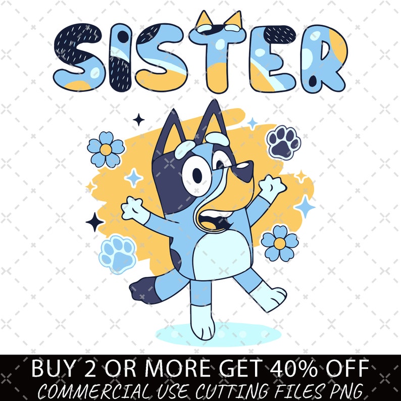 Bluey Png, Hermana PNG, Bluey Family Png, Archivos de calcomanías ...