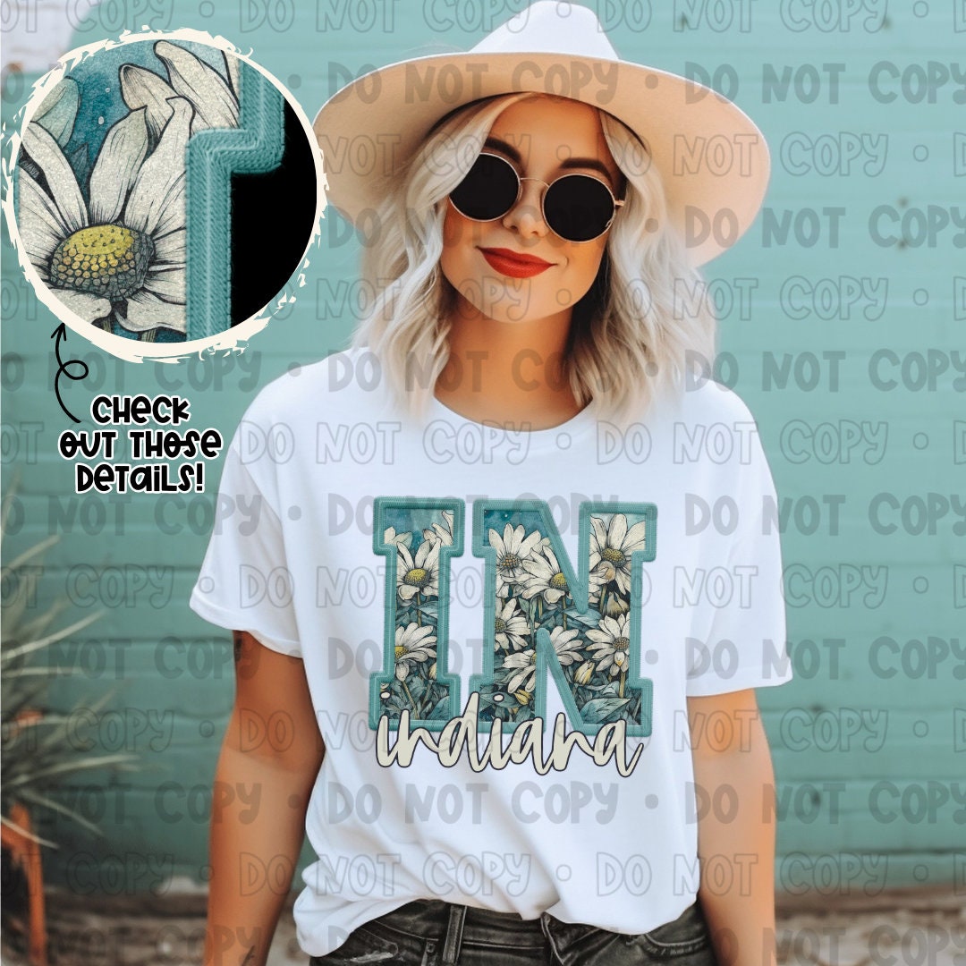 Indiana Daisy Faux Embroidery • PNG • Digital Design - Etsy