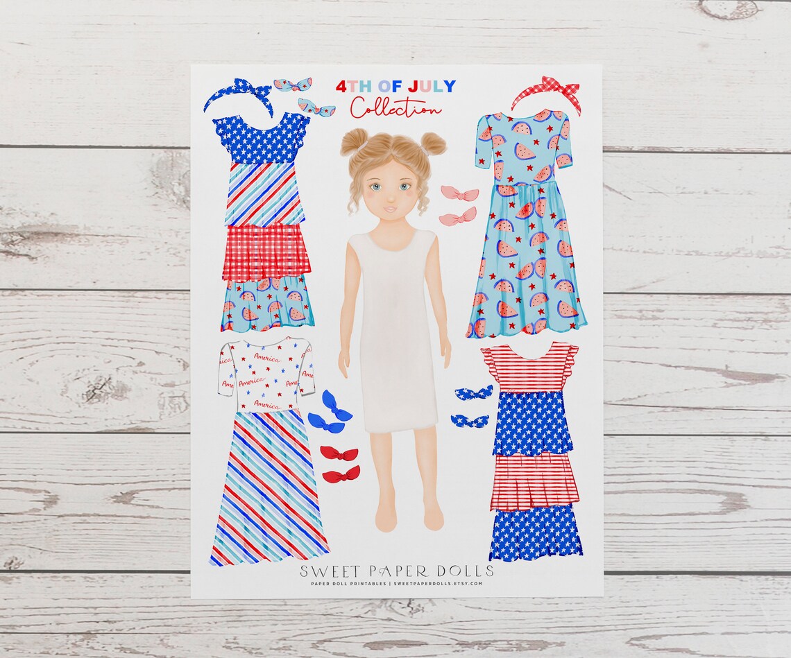 Paper Doll Printable Paper Dolls Paper Doll Paper Doll PDF | Etsy