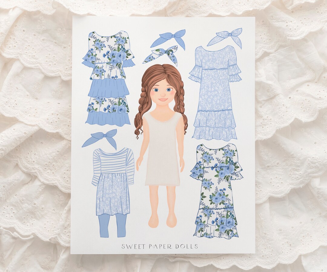 Paper Doll Printable, Paper Dolls, Paper Doll Pdf, Pretty Paper Dolls ...