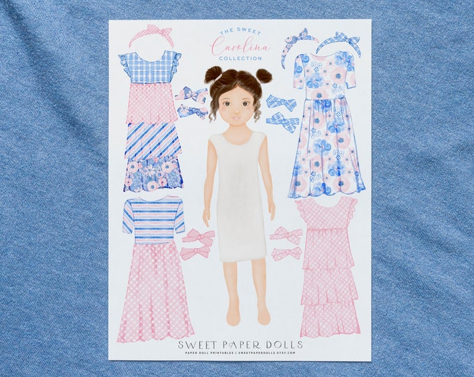 Printable Paper Dolls Set – Dress up Activity for Girls (PDF) - Etsy Canada