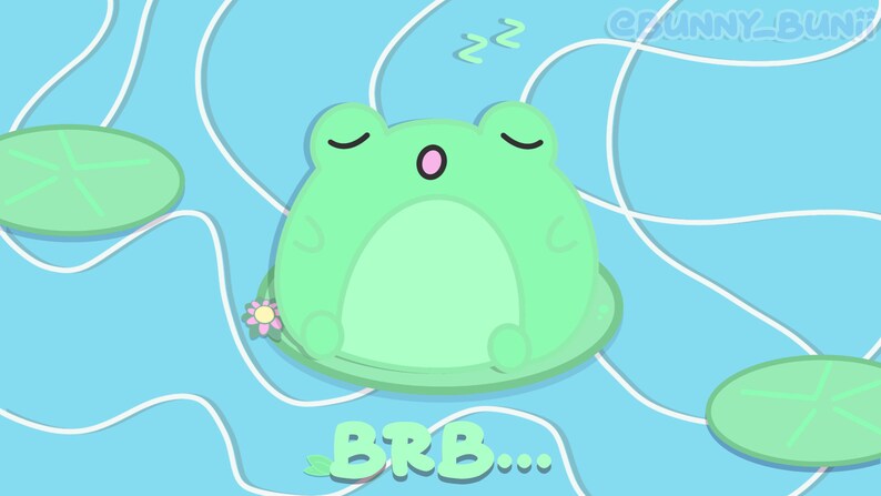 Kawaii Frog Twitch Overlays Package - 5 Scenes- 1920*1080 - Twitch ...