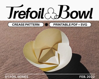 QUATREFOIL BOWL origami Crease Pattern - Etsy