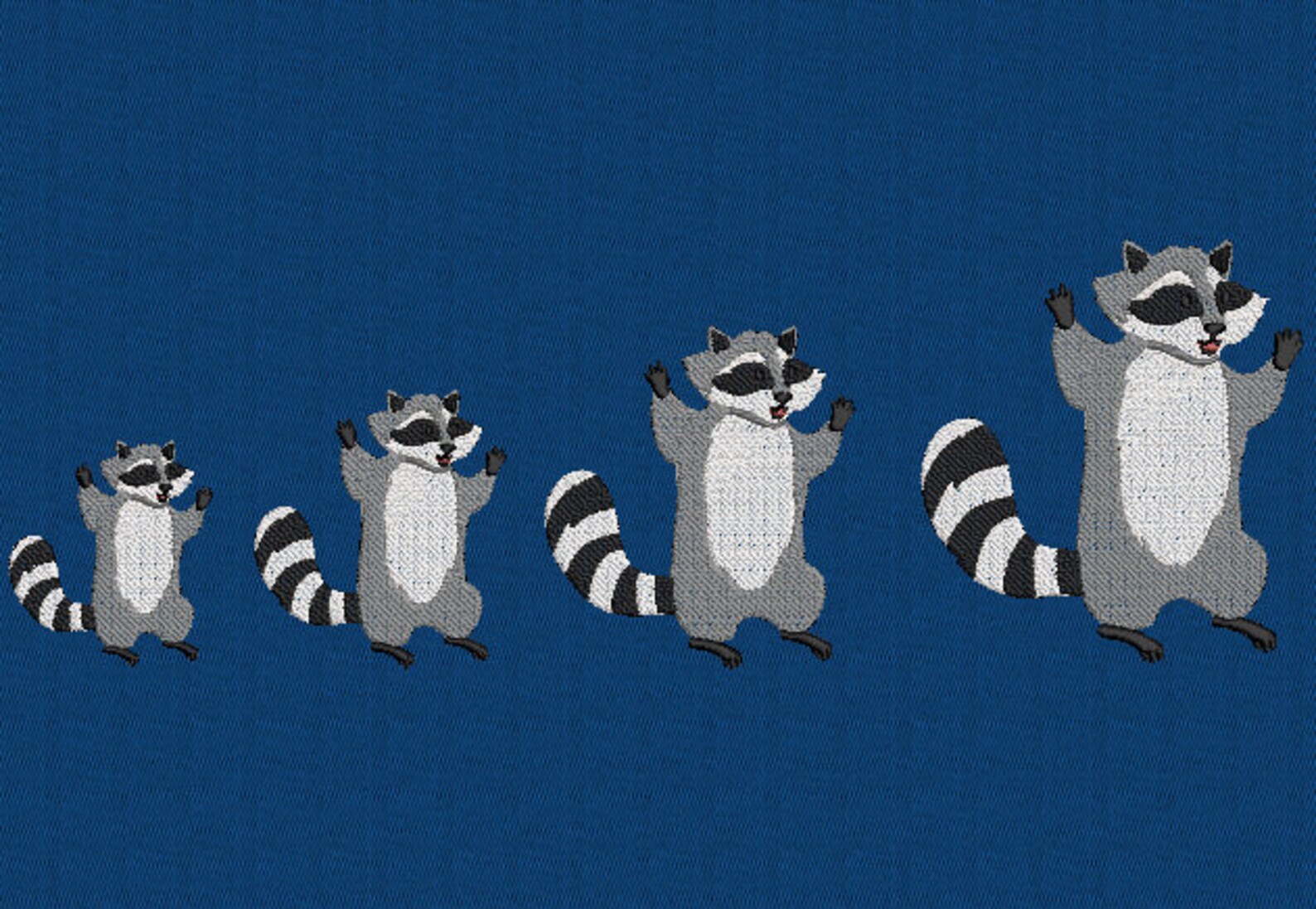 Racoon Embroidery Machine Design - Etsy
