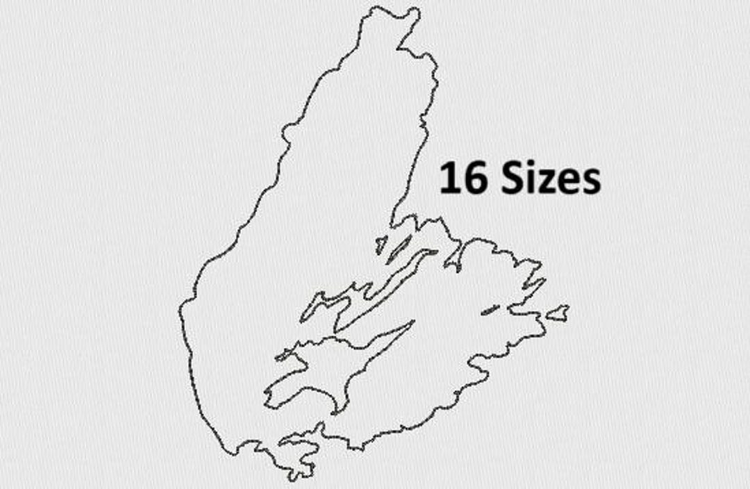 Cape Breton Outline Machine Embroidery Design - Etsy Canada