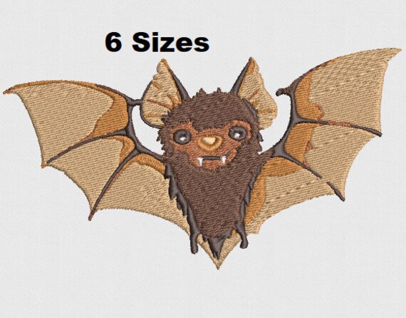 Brown Bat Embroidery Machine Design - Etsy