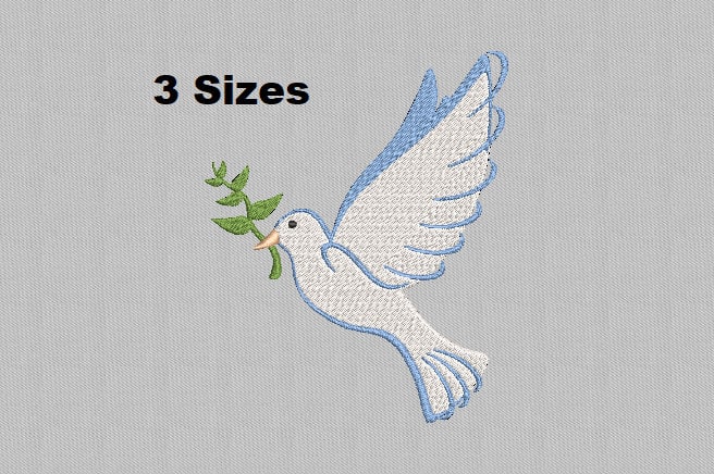 Flying Dove Embroidery Machine Design - Etsy