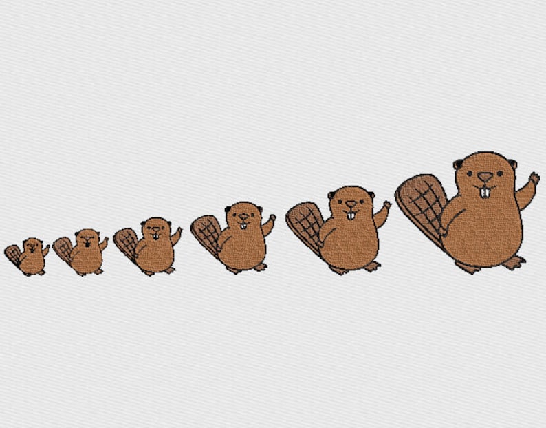 Beaver Embroidery Machine Design - Etsy