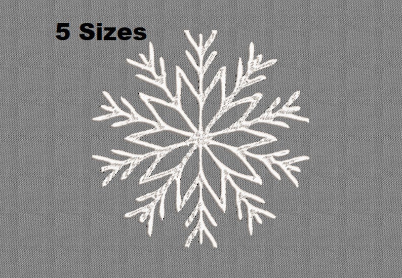 Snowflake Embroidery Machine Design - Etsy