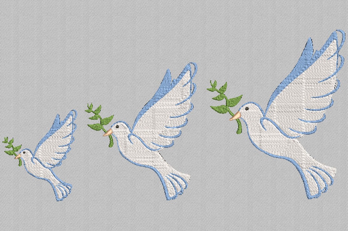 Flying Dove Embroidery Machine Design - Etsy