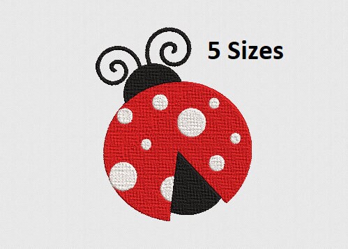 Ladybug Embroidery Machine Design - Etsy