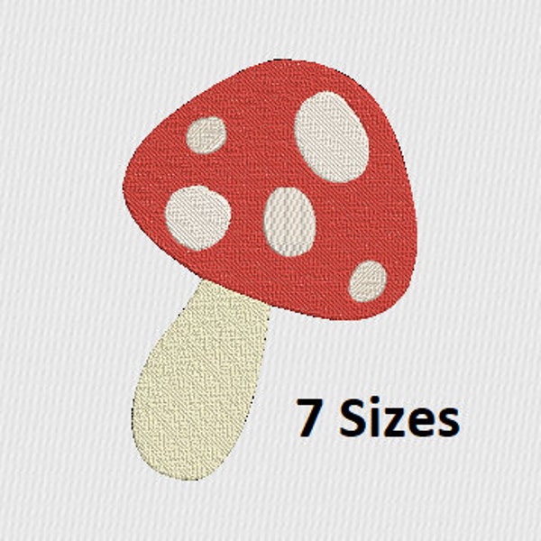 Pes File for Embroidery Mushroom - Etsy