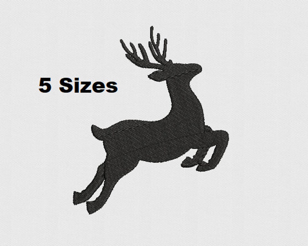 Jumping Deer Embroidery Machine Design - Etsy