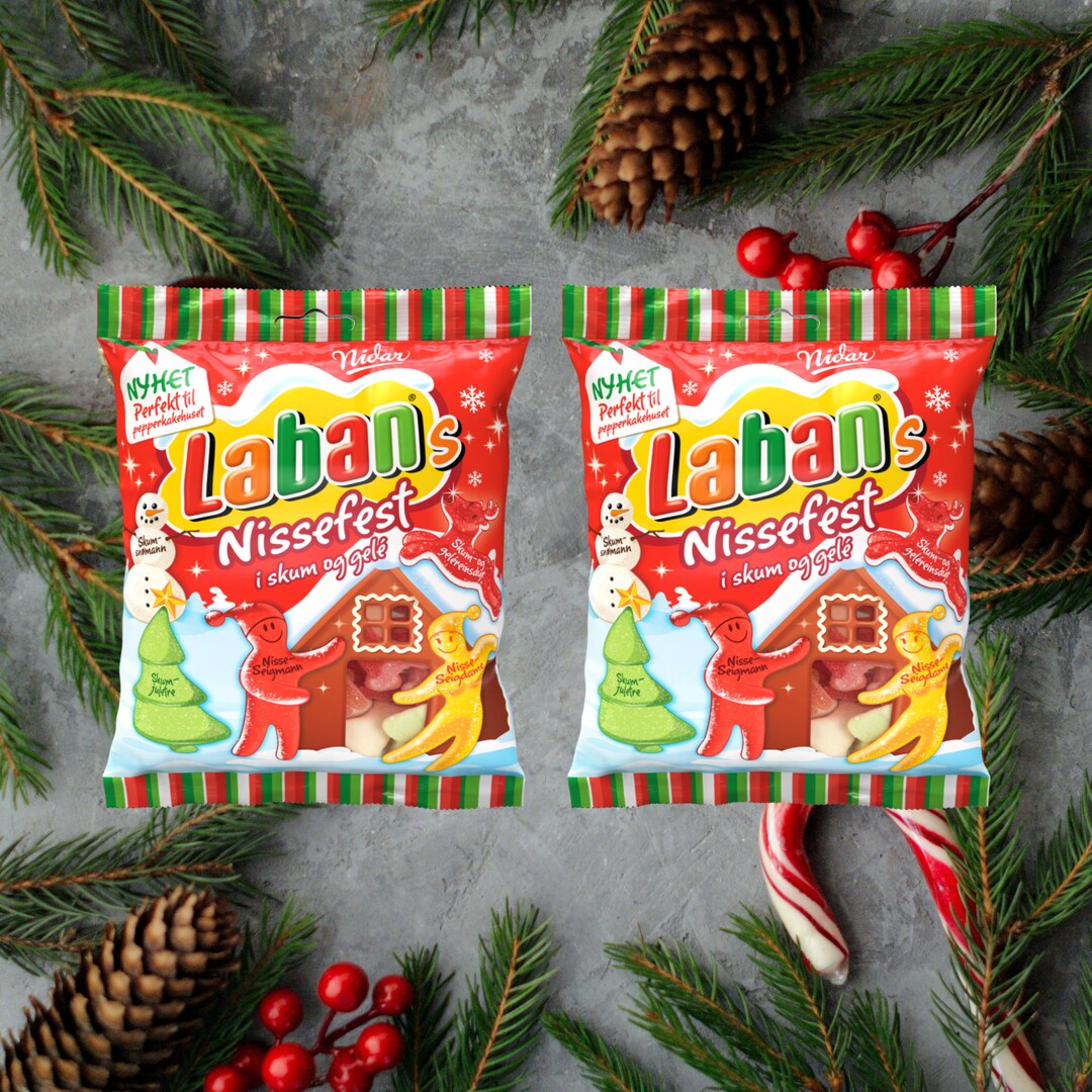 Norwegian Nidar Laban Nissefest 2 Pack Traditional Nordic Christmas ...