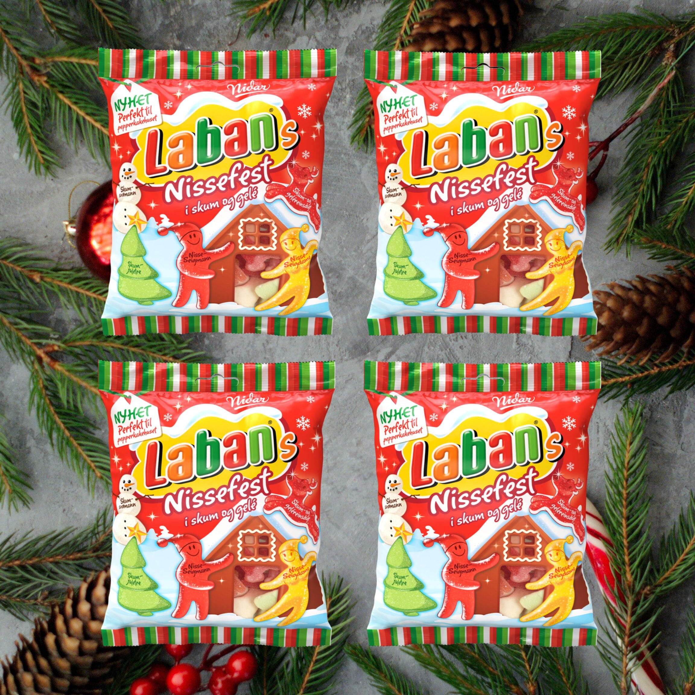 Norwegian Nidar Laban Nissefest 4 Pack Traditional Nordic - Etsy