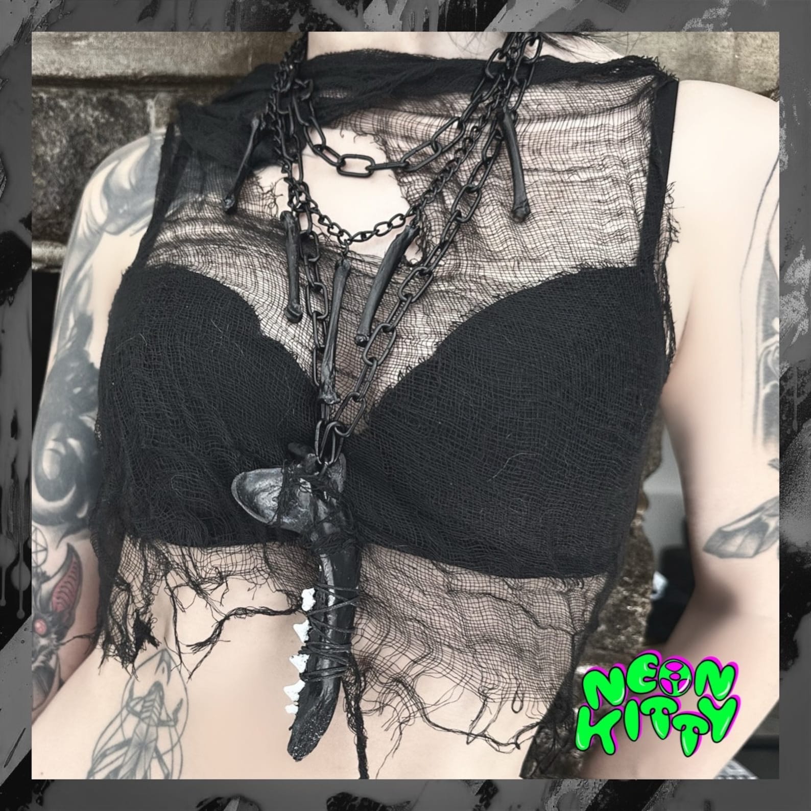 Jawbone Post-apocalptic Necklace goth Post-apocalyptic Horror - Etsy