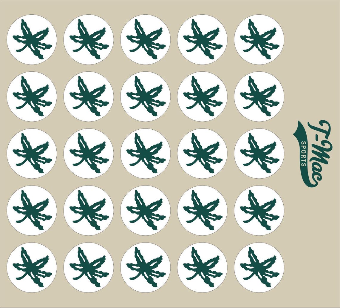 Ohio State Buckeyes Mini Football Helmet Award Decals (forest Green ...