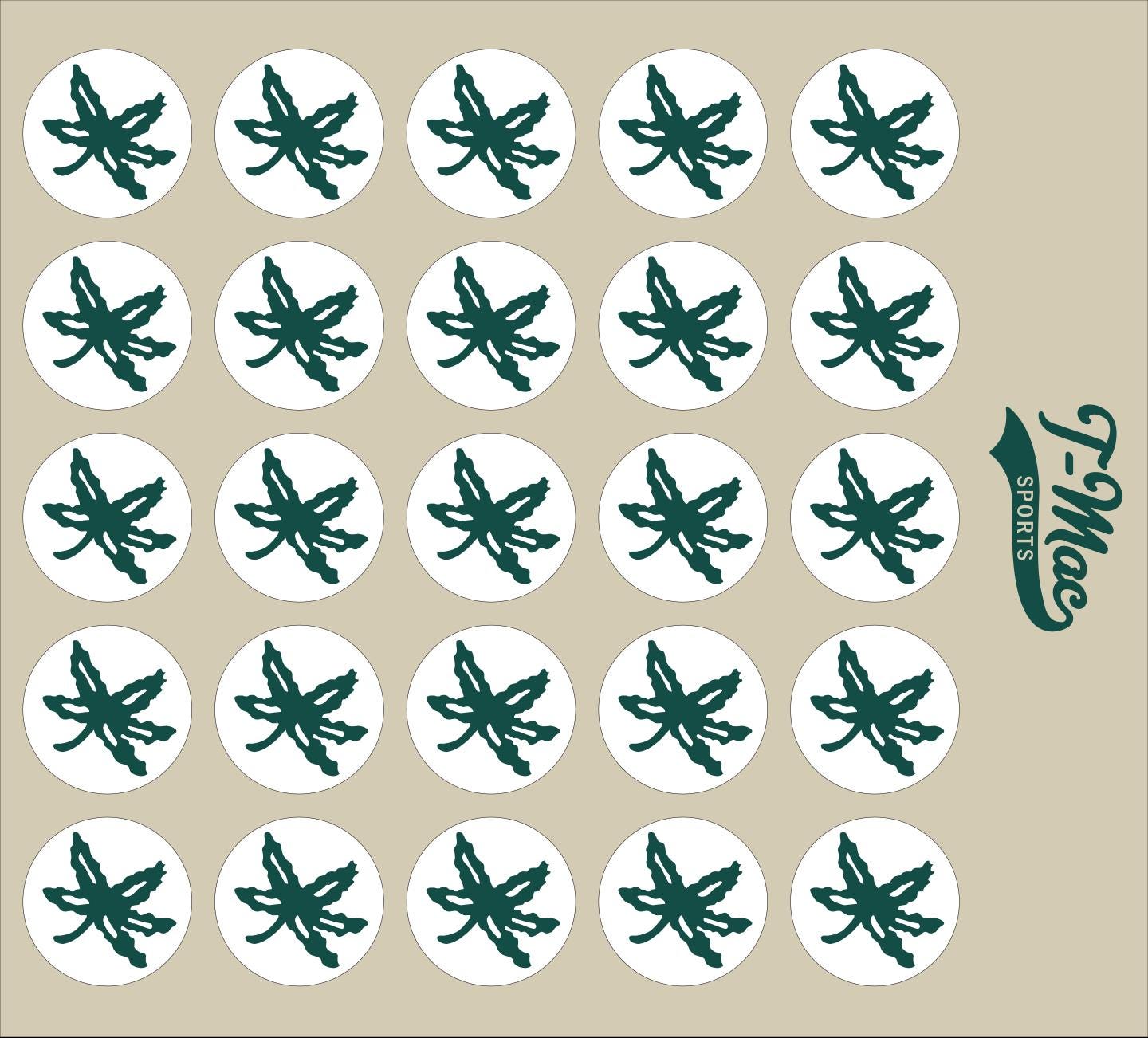 Ohio State Buckeyes Mini Football Helmet Award Decals (forest Green ...