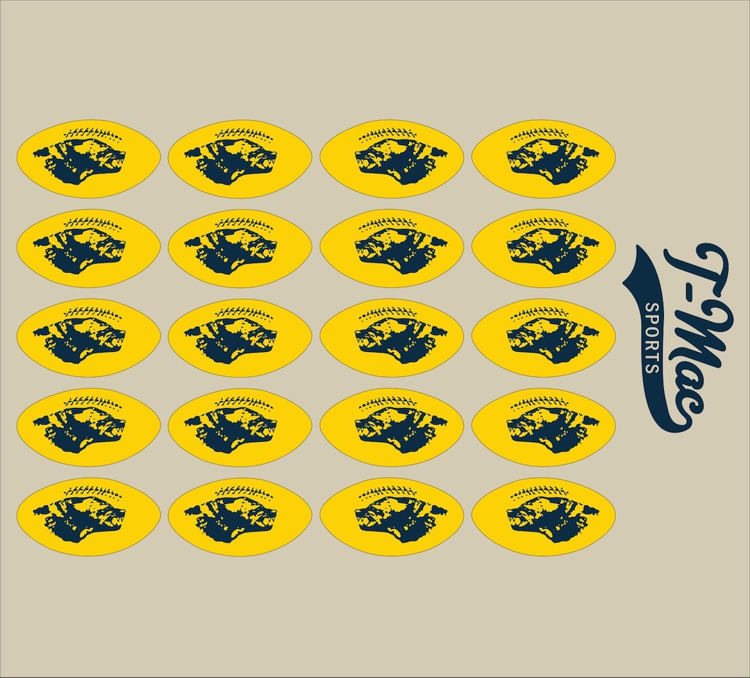 Michigan Wolverines Mini Football Helmet Award Decals - Etsy