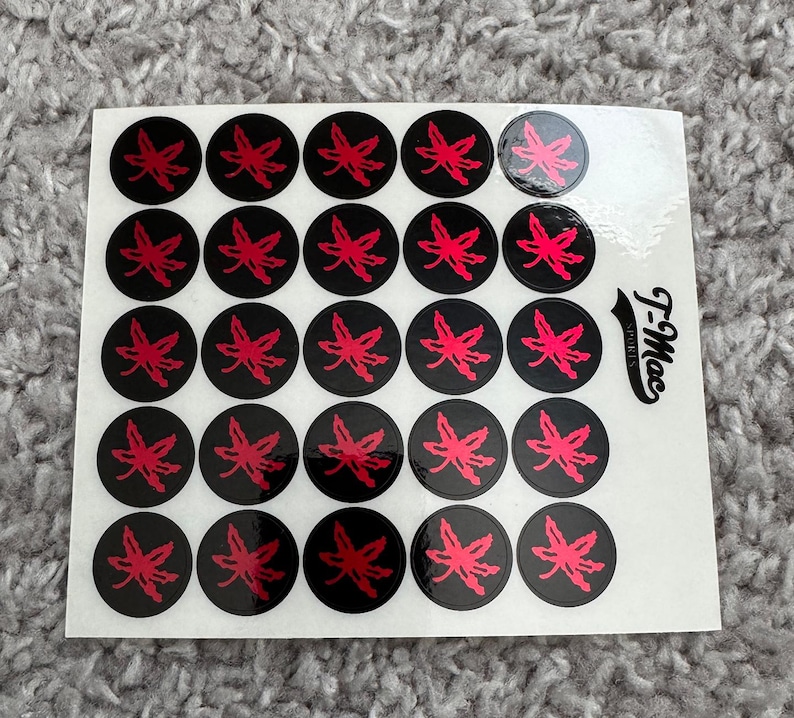 Ohio State Buckeyes Mini Football Helmet Award Decals (chrome Red/black ...