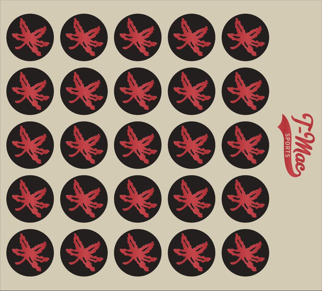 Ohio State Buckeyes Mini Football Helmet Award Decals (chrome Red/black ...