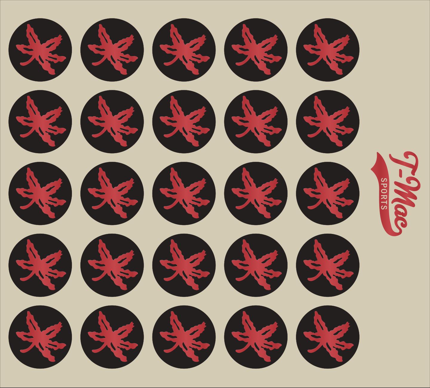 Ohio State Buckeyes Mini Football Helmet Award Decals (chrome Red/black ...