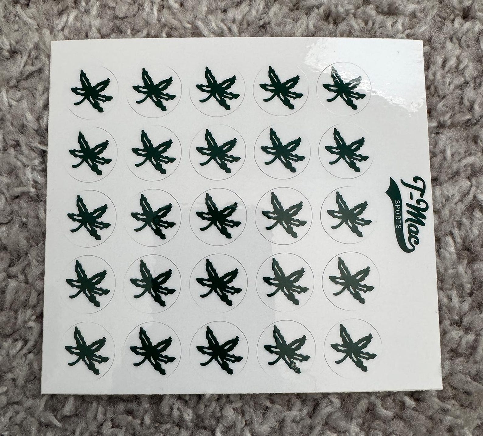 Ohio State Buckeyes Mini Football Helmet Award Decals (forest Green ...