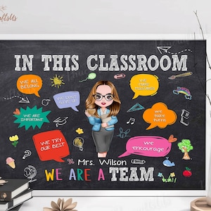 In This Classroom We Are A Team Teacher Gift, Custom Teacher Poster ...