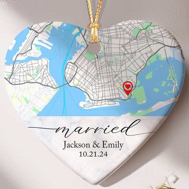 Heart Shaped Map - Etsy