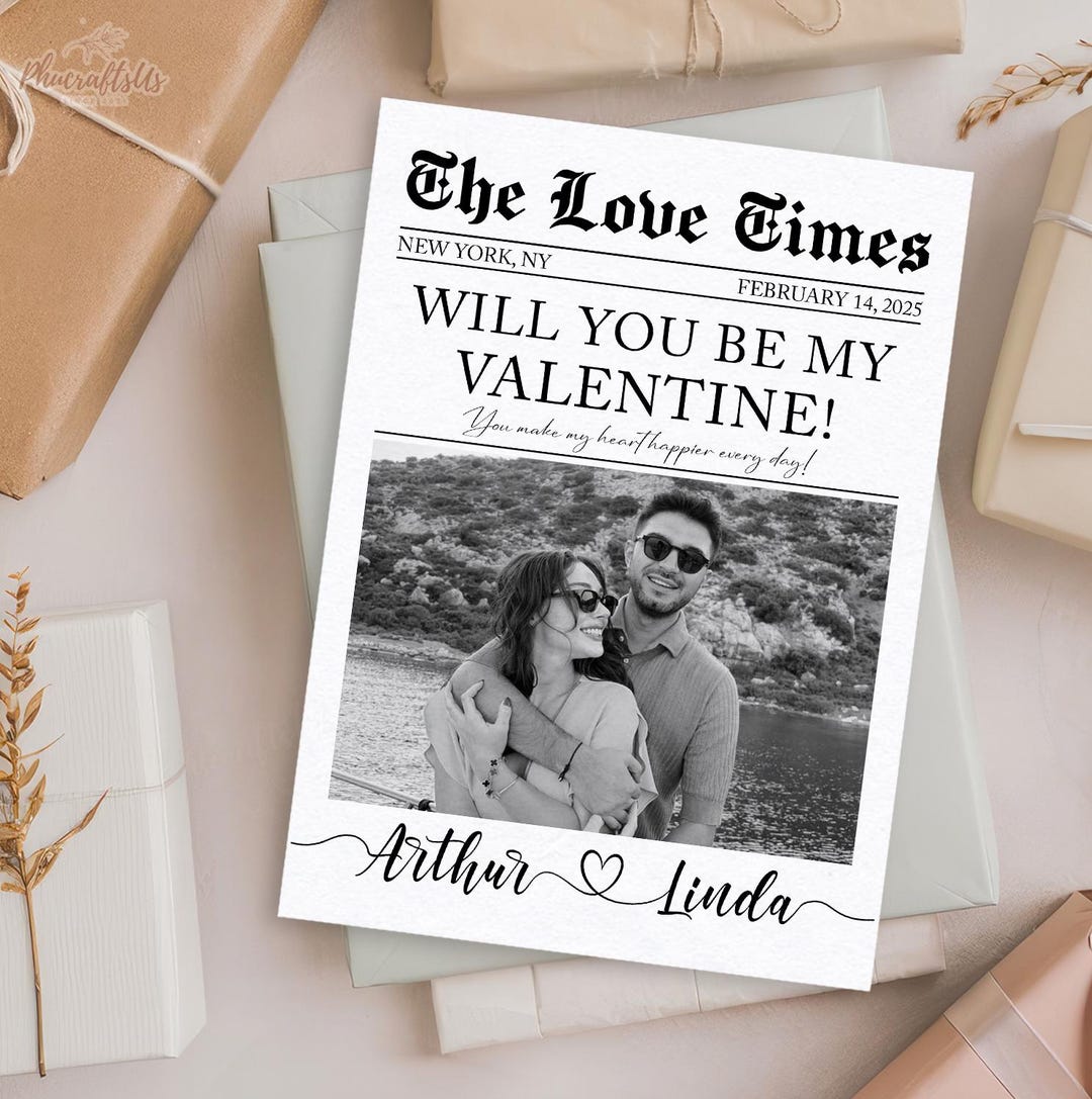 Personalized Valentines Card for Him, Will You Be My Valentines, Custom ...