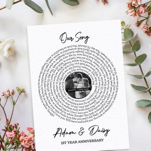 Song Lyric Card Perfect for Wedding, Wedding Card, Anniversary Card ...