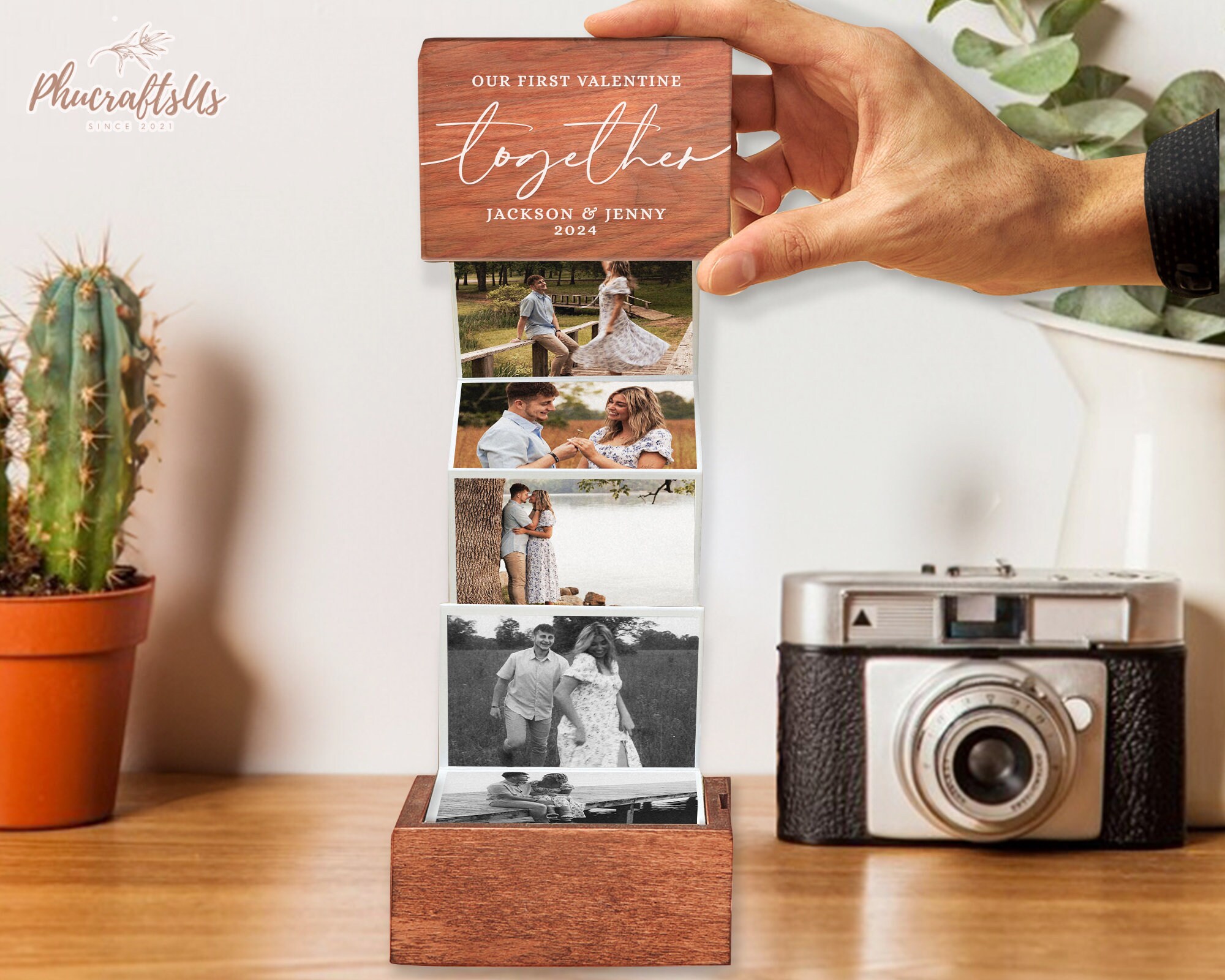 Custom Our First Valentine Together Pull Out Box | Pull Out Photo Album ...