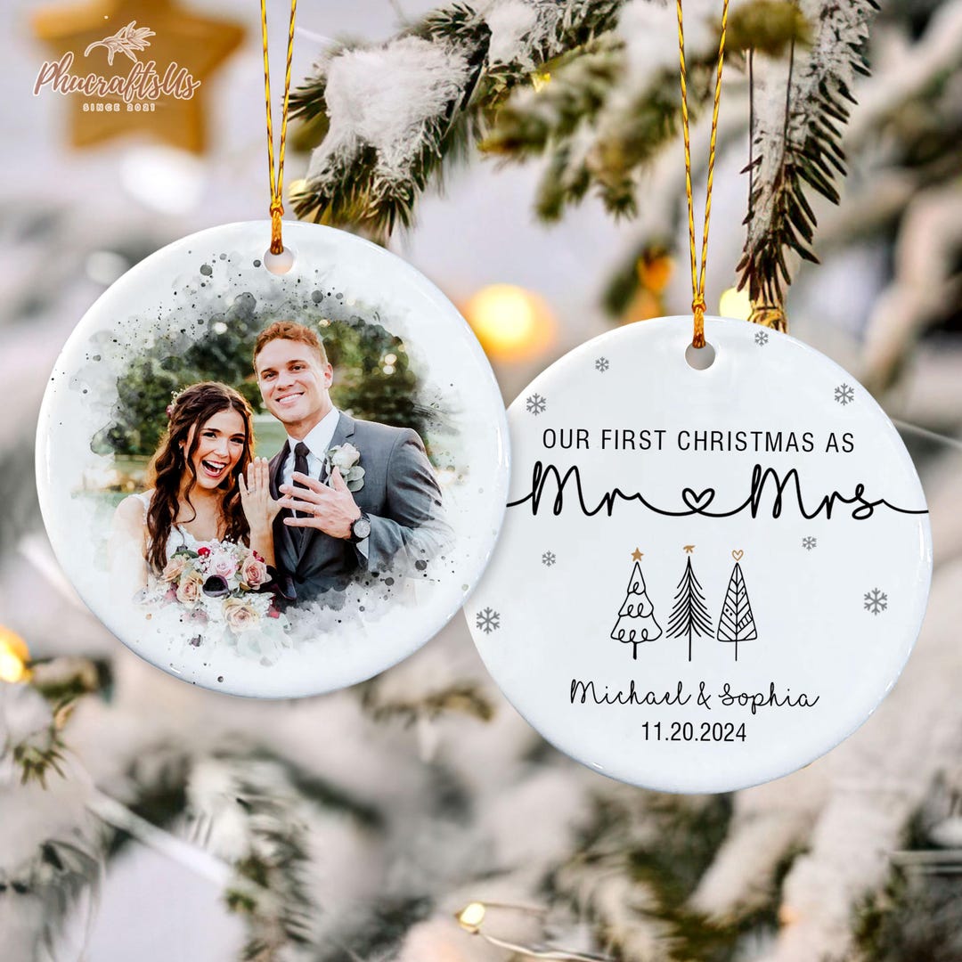 Personalized First Christmas as Mr and Mrs Ornament 2024, 1st Christmas ...
