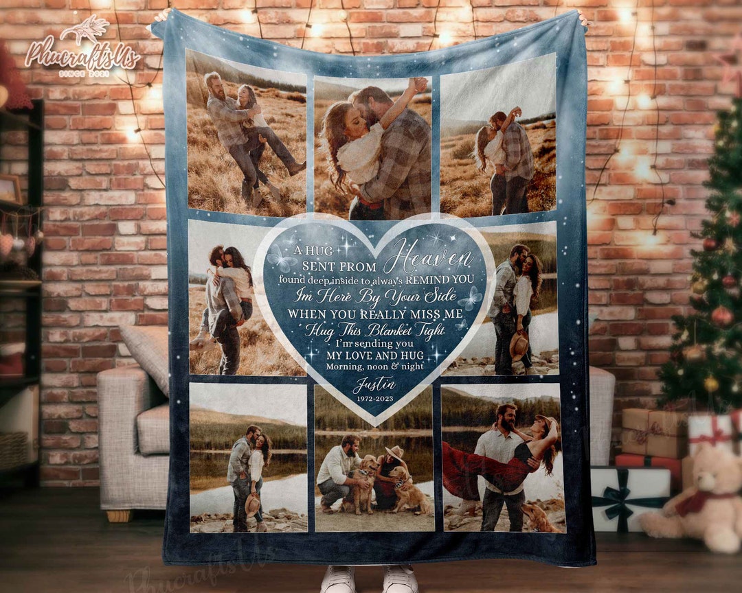 Personalized Memorial Blankets With Pictures, Memorial Gifts Loss of ...