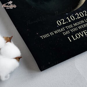 Personalized the Day You Were Born Moon Phase Canvas, Custom Moon Phase ...