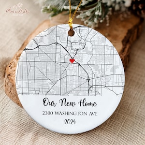 Custom Map New Home Ornament 2024, Personalized Our New Home Map ...