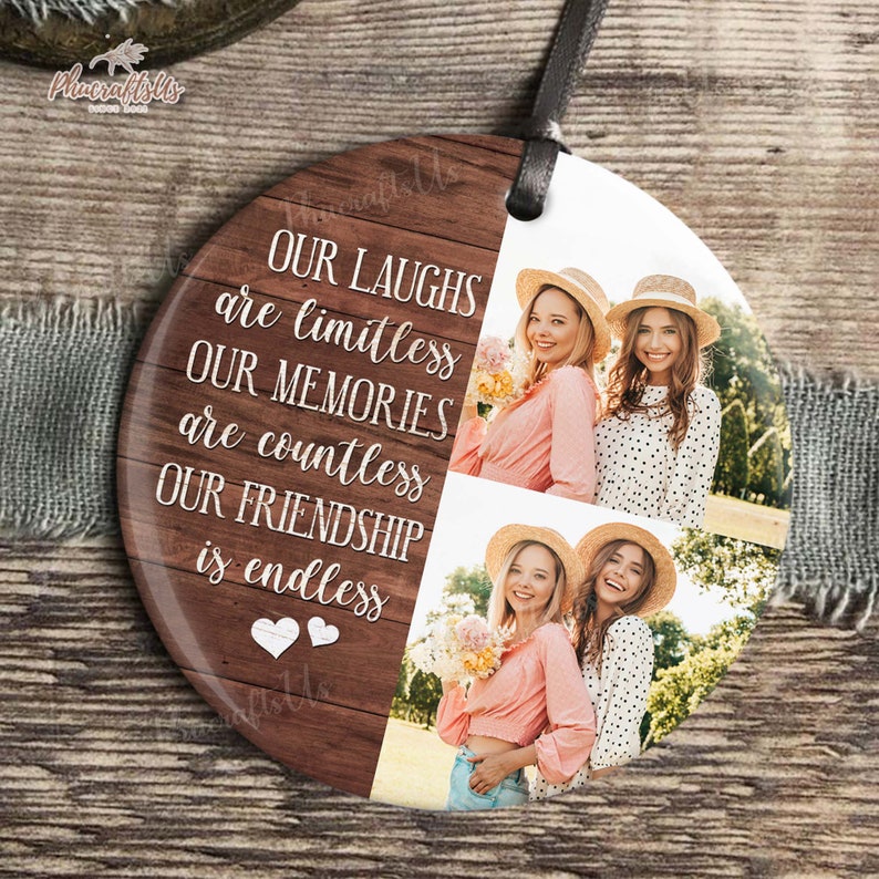 Best Friend Gift Custom Friend Photo Christmas Ornament - Etsy